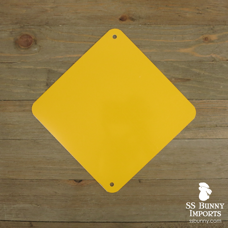 Blank 6" caution yellow square sign – SS Bunny Imports