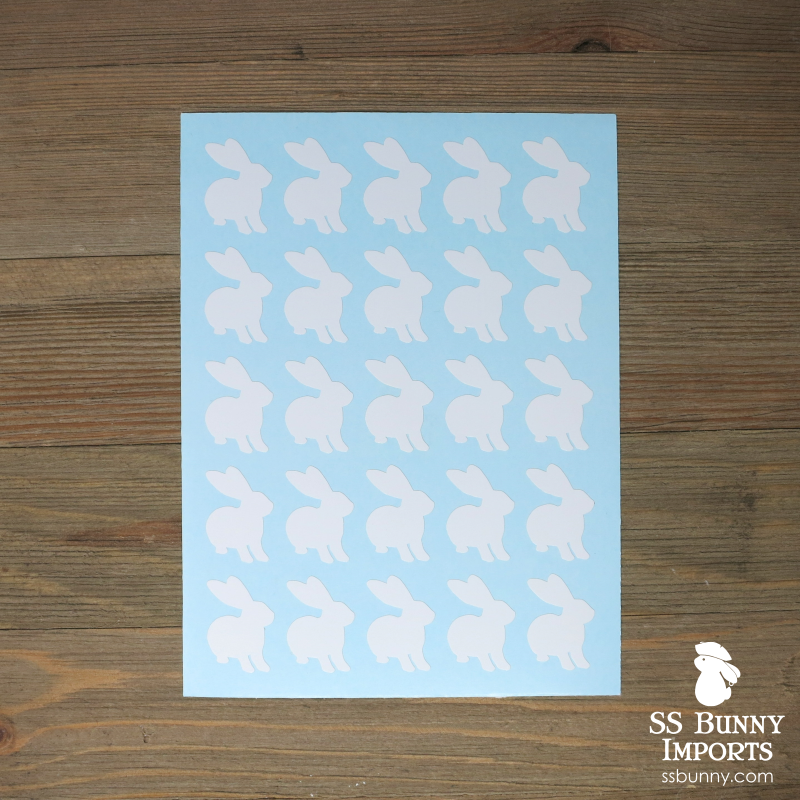 25x 1" Flemish Giant silhouette decals – SS Bunny Imports