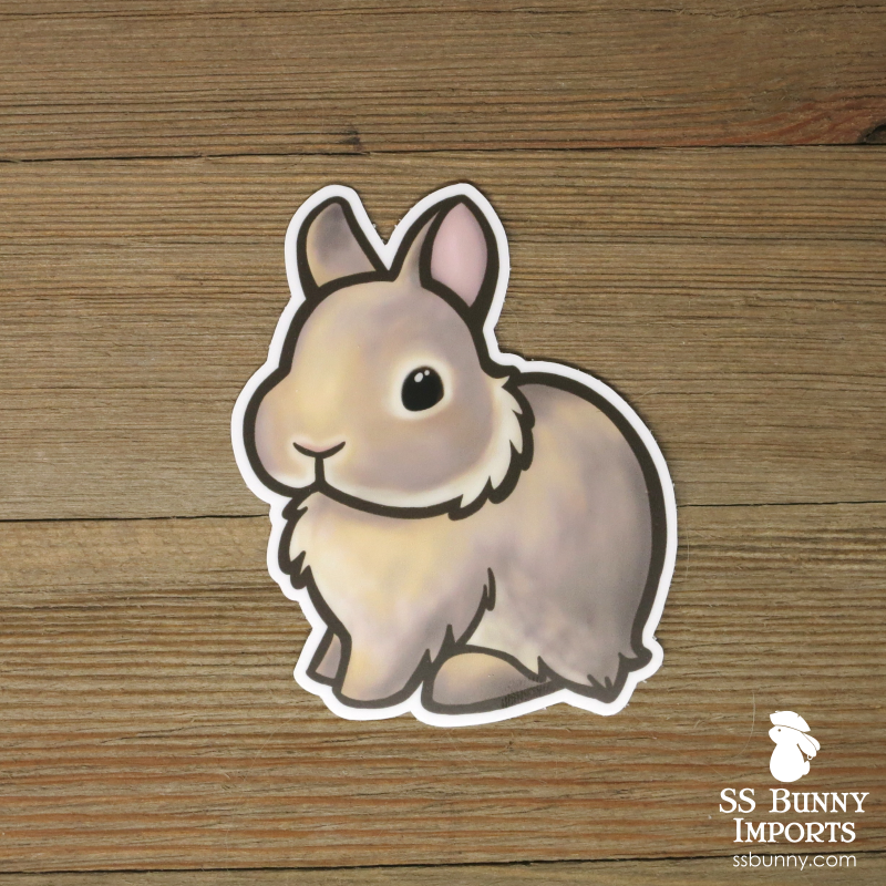 Lilac agouti dwarf bunny sticker - Pudding – SS Bunny Imports