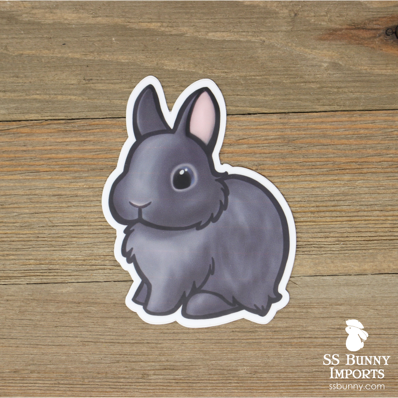 Blue dwarf bunny sticker – SS Bunny Imports