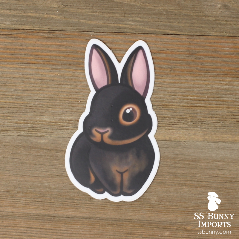 Black tan rabbit sticker – SS Bunny Imports