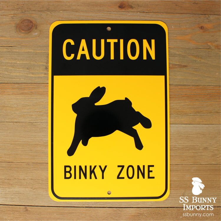 Caution, Binky Zone sign – SS Bunny Imports