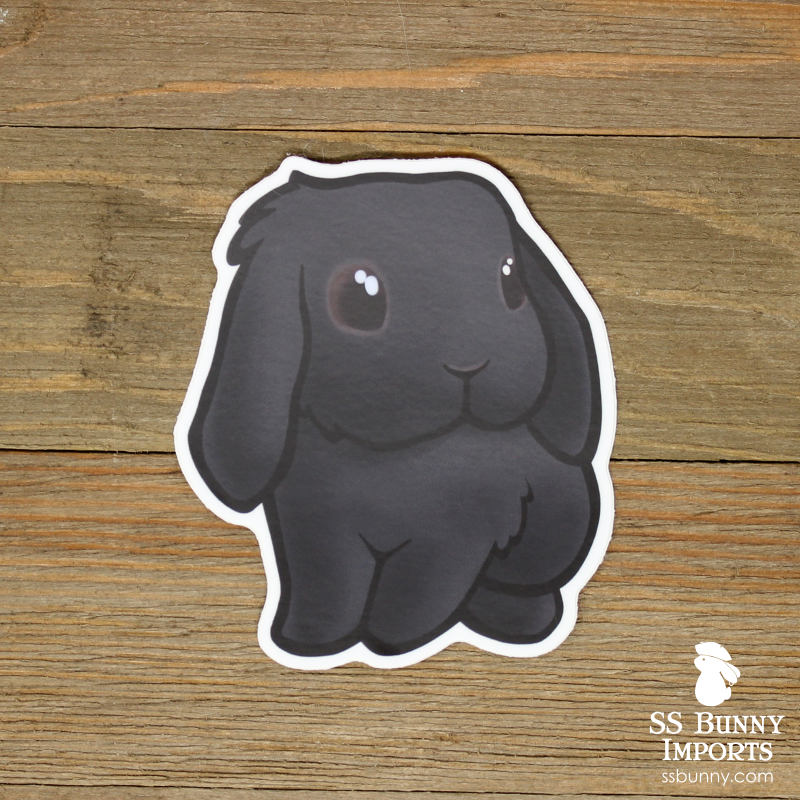 Black lop bunny sticker – SS Bunny Imports